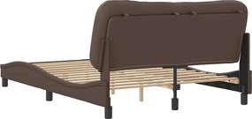 Rám postele bez matrace Hvar hnědý 120x200 cm umělá kůže 3207990