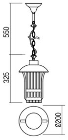 Redo 9575 závěsné svítidlo Norge tmavě hnědé, E27, 32,5cm