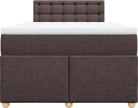 Box spring postel s matrací tmavě hnědá 120x200 cm textil 3286664