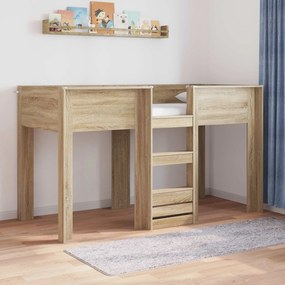 Patrová postel pro děti Sonoma dub 75 x 190 cm Kompozitní dřevo 3410469