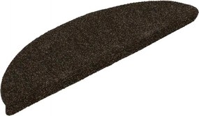 Schodové rohože samolepicí 10 ks 56 x 17 x 3 cm tmavě hnědé půlkulaté 149687