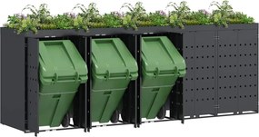 Úložný box na 5 popelnic Antracit 340 x 77,5 x 121,5 cm 3394746