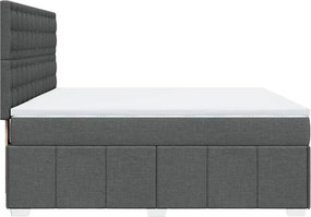 Box spring postel s matrací tmavě šedá 180x200 cm textil 3291762
