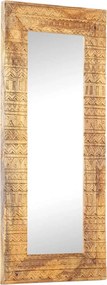 Ručně vyřezávané zrcadlo 110 x 50 x 2,5 cm masivní mangovník 321649