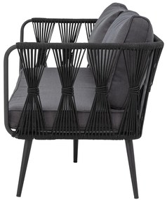 BLOOMINGVILLE Zahradní pohovka PAVONE 174 cm černá 82064276