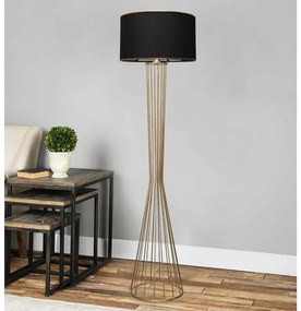 Designová stojanová lampa Fellini 155 cm černá / zlatá - skladem