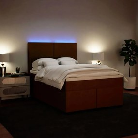Box spring postel s matrací růžová 140x200 cm samet 3293229