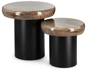 BIZZOTTO Set konferenčních stolků TALIN ø 35cm a 45cm 0747280