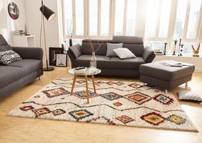 Kusový koberec Nomadic 102693 Geometric Creme, 120x170, viacfarebná, obývacia izba, Hanse Home