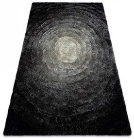 Moderní koberec FLIM 008 B2 shaggy, kruhovýy Strukturální šedá velikost 160x220 cm | krásné koberce cz