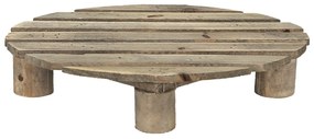 Hnědý antik dekorační stolek na květiny - 30*24*6 cm