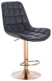 Barová židle PARIS - černá na zlaté podstavě