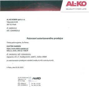 AL-KO 46.0 SP-B Comfort benzínová sekačka s pojezdem, B&S 500, 46 cm (119937) + Zprovoznění