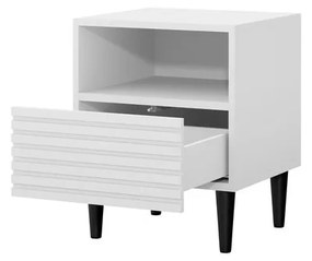 Noční stolek Sorleto 1SZ, Barva dřeva: bílá
