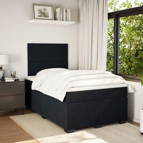 Box spring postel s matrací černá 120 x 190 cm samet 3293154