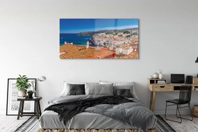 akrylový obraz Španělsko Město hory moře 140x70 cm