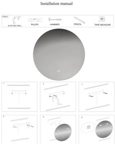 Erga Sofia, kulaté LED zrcadlo 100cm, 2300 lm, 3 barvy světla, ERG-V01-207-1010