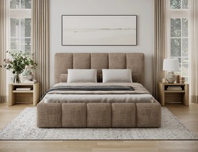 Postel Edvige + Dřevěný rám + plynový výtah + kontejner 180x200