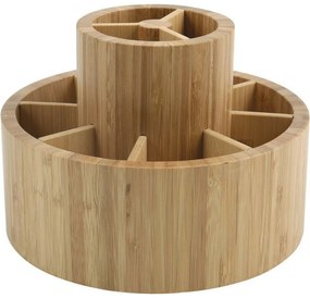MSV Bambusový otočný organizér na kosmetiku Isalys 20 x 15,3 cm