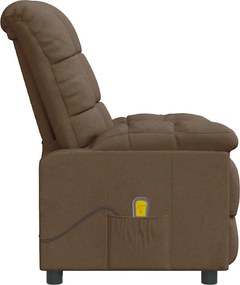 Masážní křeslo hnědé textil 289810
