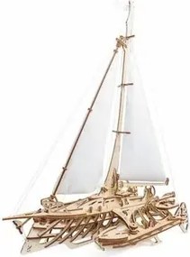 Ugears 3D dřevěné mechanické puzzle Plachetnice Merihobus (trimarán) /