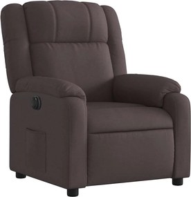 Elektrické polohovací křeslo tmavě hnědé textil 3205183