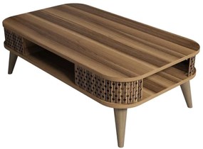 Designový konferenční stolek Baina 105 cm vzor ořech