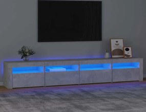 vidaXL TV skříňka s LED osvětlením 240x35x40 cm [3152763] Barva: Betonová šedá