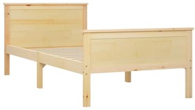 Rám postele masivní borové dřevo 100 x 200 cm - Default Title