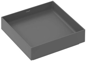 Hansgrohe Xuniva Evo E - Umyvadlo na desku, 40x40 cm, bez přepadu, bez otvoru pro baterii, matná šedá 60324760