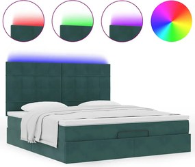 Osmanský rám postele s matracíes tmavě šedá 180x200cm samet 3314339