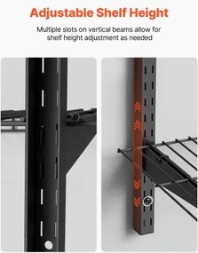 3patrový vysoce odolný nástěnný regál do garáže, 275 × 914 mm VEVOR
