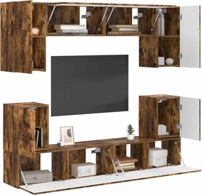 Sestava TV skříněk 5 ks Kouřový dub Kompozitní dřevo 3409056