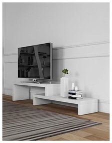 Bílý variabilní TV stolek TemaHome Cliff Walnut