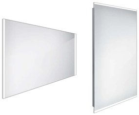 Nimco Zrcadla - Zrcadlo s LED osvětlením, 100x70 cm, hliník ZP 11004