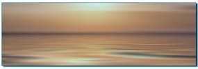 Obraz na plátně - Klidné moře při západu slunce - panoráma 5280FA (105x35 cm)