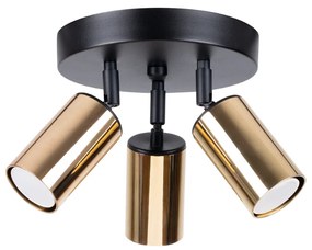Sollux Lighting Stropní svítidlo WINX 3P Černá/zlaté