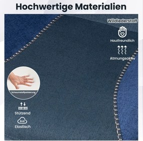 Costway Ergonomická kancelářská židle s lněnou látkou a nastavitelným opěradlem