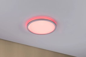 Paulmann 71018 Atria Shine, matně chromové stropní svítidlo s korónou RGBW, 12W LED 4000K, průměr 29,3cm, dálkové ovládání