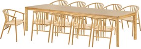 House Nordic Sada jídelních židlí a jídelní stůl BOWEN & AGUSTIN 220–320×100 cm 7778027-S