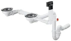 Hansgrohe - Odtoková a přepadová souprava pro granitový dvoudřez, chrom 43928000