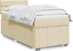 Box spring postel s matrací krémová 100 x 200 cm textil 3286991