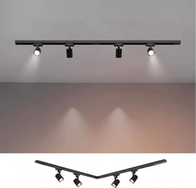 BRILAGI - Bodové svítidlo v lištovém systému HUSKY 4xGU10/10W/230V 150 cm černá
