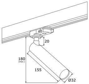 Argon 4355 - LED Bodové svítidlo do lištového systému ELBRUS LED/4,5W/230V černá