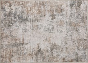 HOMCOM omyvatelný koberec s abstraktním vzorem, 230 × 160 cm, hnědá