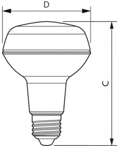 LED žárovka E27 Philips R80 4W (60W) teplá bílá (2700K), reflektor 36°