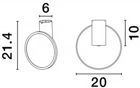 LED bílé designové stropní svítidlo Ekei
