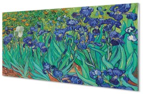 akrylový obraz Umění květiny duhovky 140x70 cm