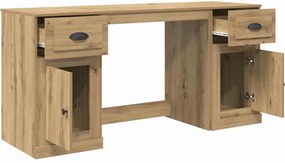 Stůl s kabinetem Artisanový dub Kompozitní dřevo 3402678