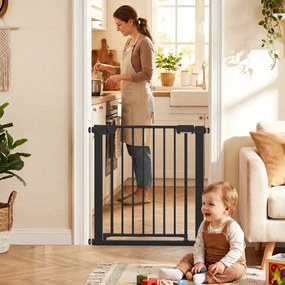 Costway Schodišťová brána bez vrtání se šířkou 75-82 cm Auto-Close